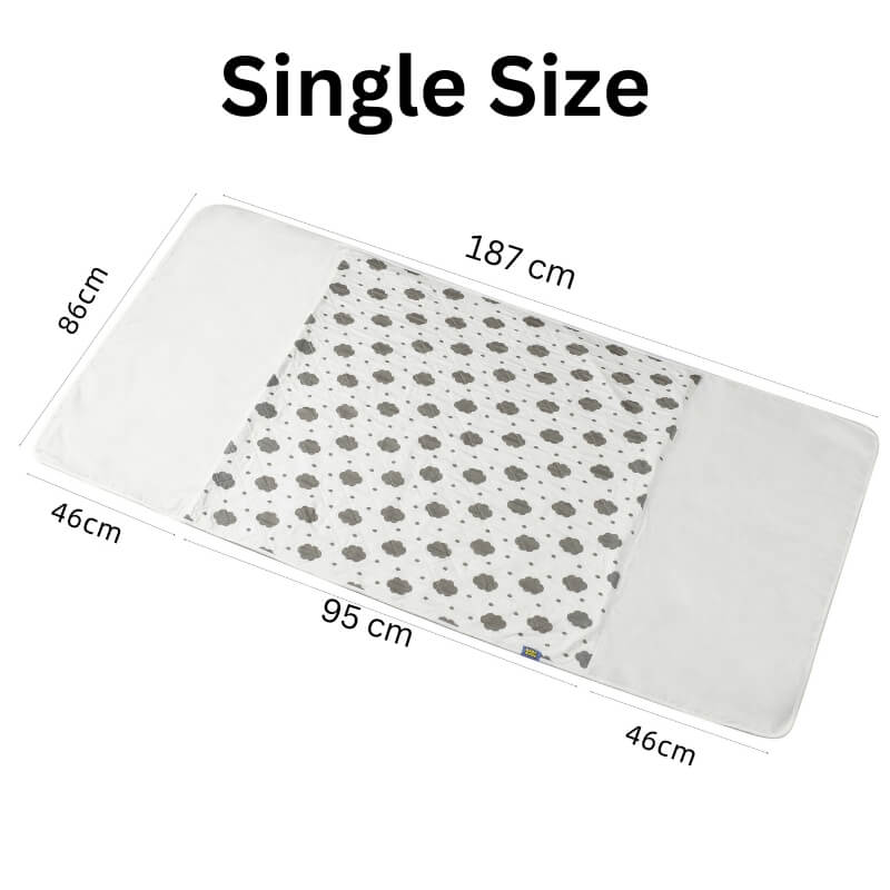 Baby & Kid Bed Waterproof Sheet With Wings-Grey Cloud - Buy Kiwi